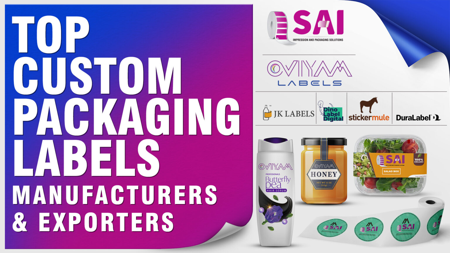 11 Best Custom Packaging Labels Manufacturers & Exporters